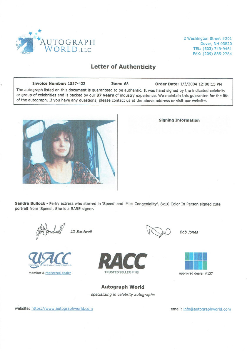 Sandra Bullock – autographman