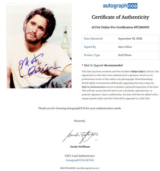 Matt Dillon – autographman